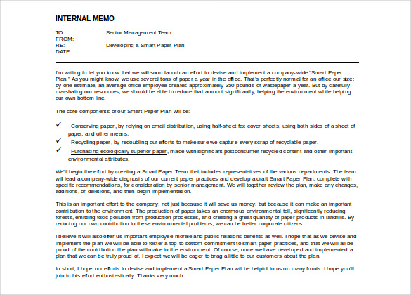 Internal Memo Template - 23+ Word, PDF, Google Docs Documents Download