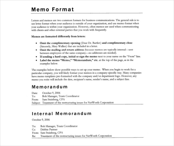 Internal Memo Template - 23+ Word, PDF, Google Docs Documents Download
