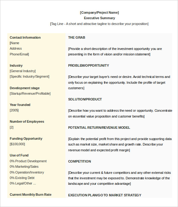 34+ Executive Summary Templates - Free Sample, Example Format Download!