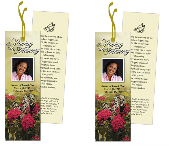12+ Funeral Bookmark Templates - Word, PSD