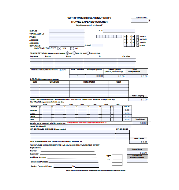16+ Expense Voucher Templates - Word, PDF, Excel, PSD