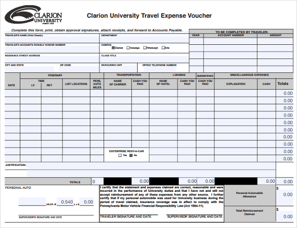 16+ Expense Voucher Templates - Word, PDF, Excel, PSD