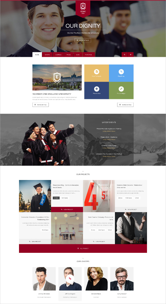 18+ College Website Themes & Templates