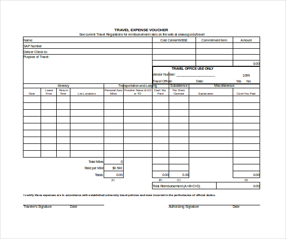 16+ Expense Voucher Templates - Word, PDF, Excel, PSD