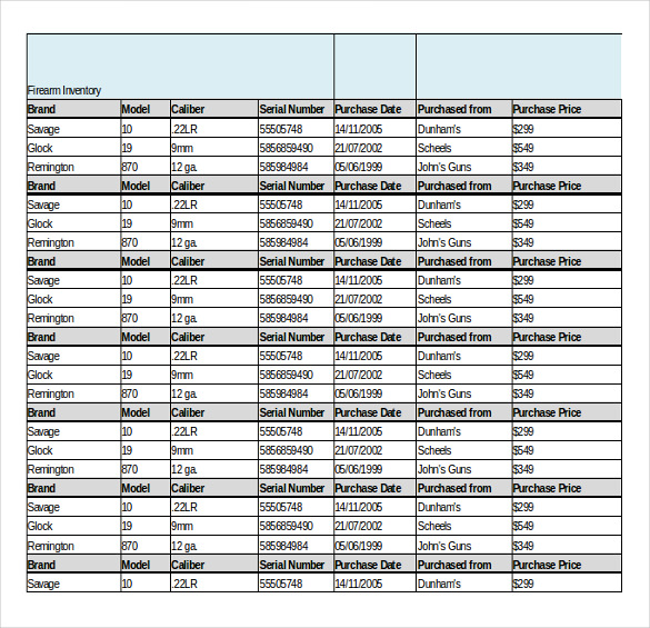 16+ Inventory List Templates – Free Sample, Example, Format Download