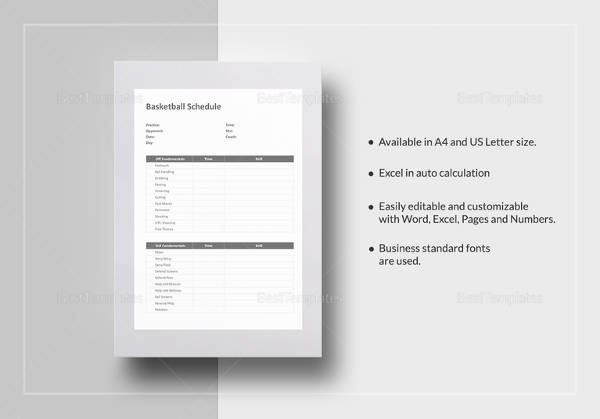 8+ Master Schedule Template - Free Word, PDF, Pages, Numbers, Excel ...