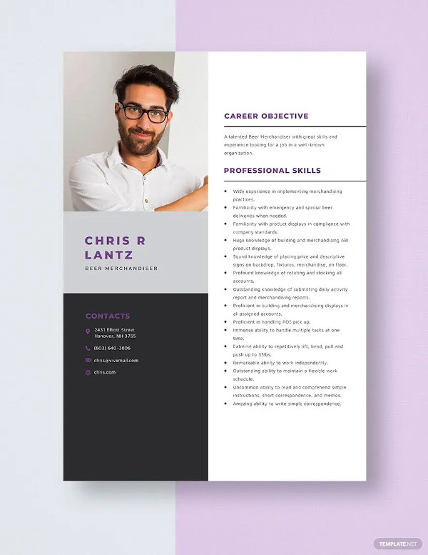 Merchandiser Resume Template - 12+ Free Word, PDF Documents Download