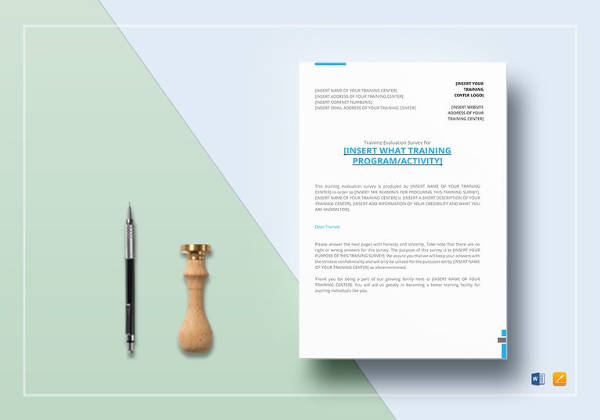 9+ Training Survey Templates – Word, PDF, Google Docs, Apple Pages