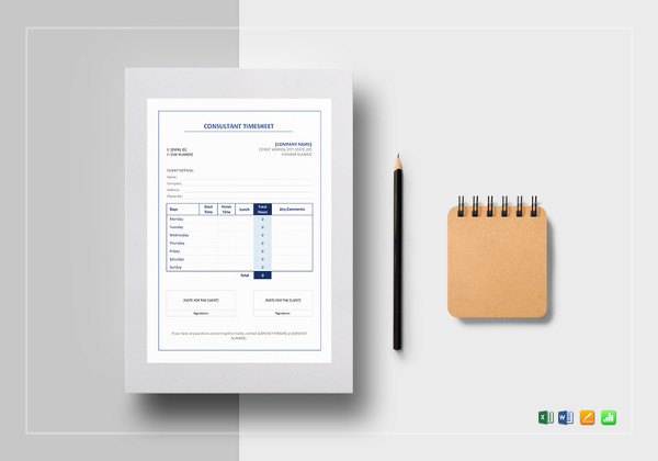 17+ Consultant Timesheet Templates & Samples - DOC, PDF
