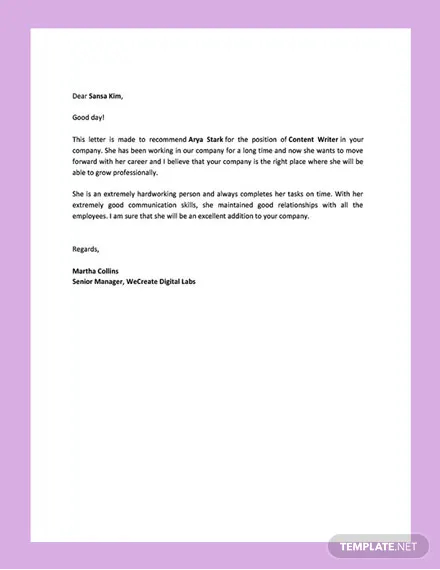 Reference Letter Templates – 40+ Free Word, PDF Documents Download