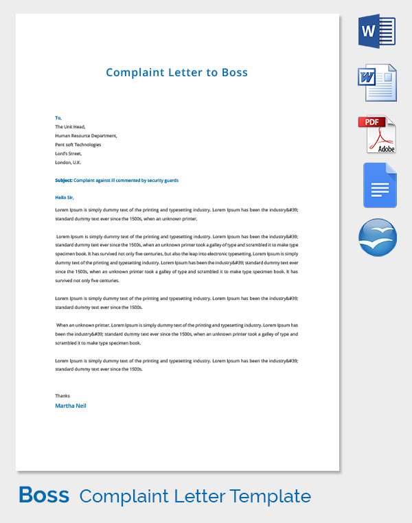 24+ Complaint Letters - Free Sample, Example Format