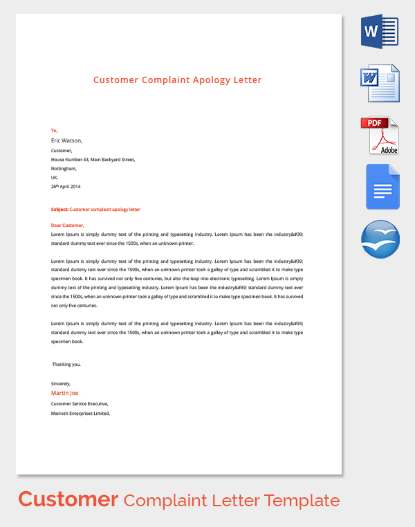 24+ Complaint Letters - Free Sample, Example Format