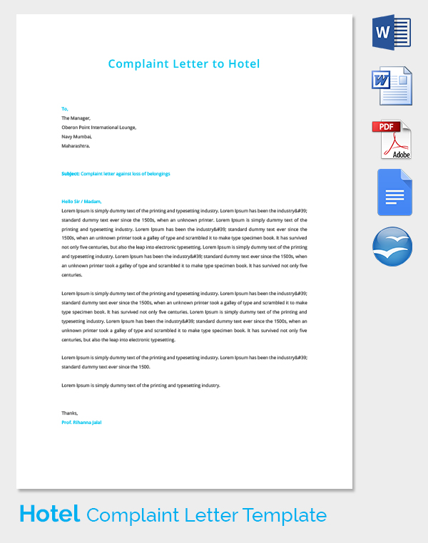 24+ Complaint Letters - Free Sample, Example Format