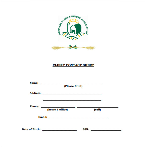 13+ Contact Sheet Templates - DOC, PDF