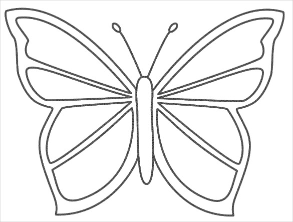 28 Butterfly Templates Printable Crafts Colouring Pages