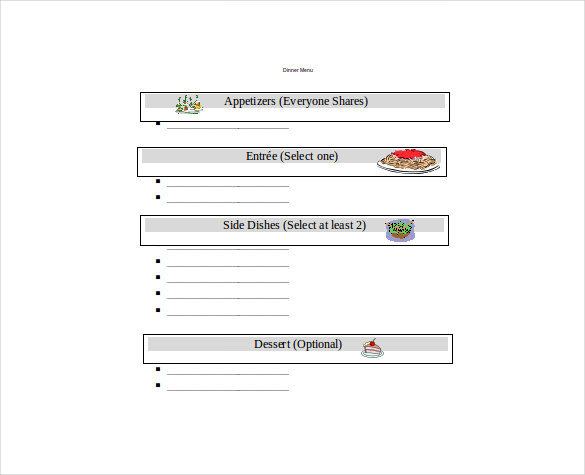 Menu - Free 28+ Templates in PDF, MS Word, Excel, PSD, AI, Publisher, Pages