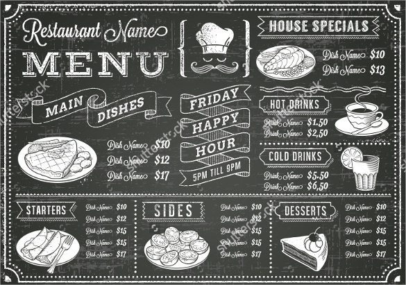 Chalkboard Menu 36 Free Templates In PSD EPS Format Download 