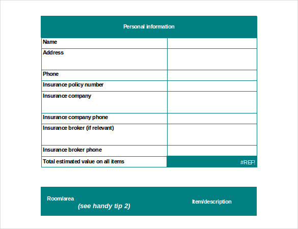 14+ Estate Inventory Templates – Free Sample, Example, Format Download ...