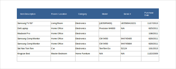 14+ Estate Inventory Templates – Free Sample, Example, Format Download