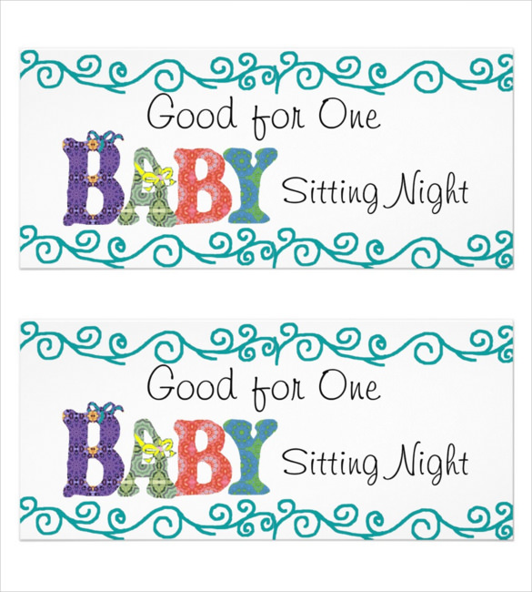 12 Baby Sitting Coupon Templates PSD AI InDesign Word Free 