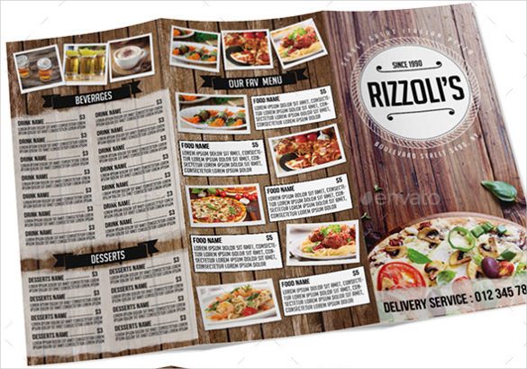 20 Tri Fold Menu Templates Free Sample Example Format Download 