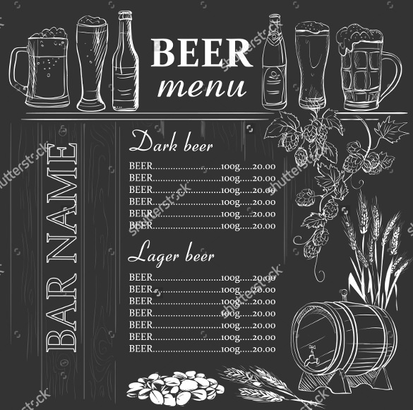Beer Menu - 15+ Free Templates in PSD, EPS Documents Download!