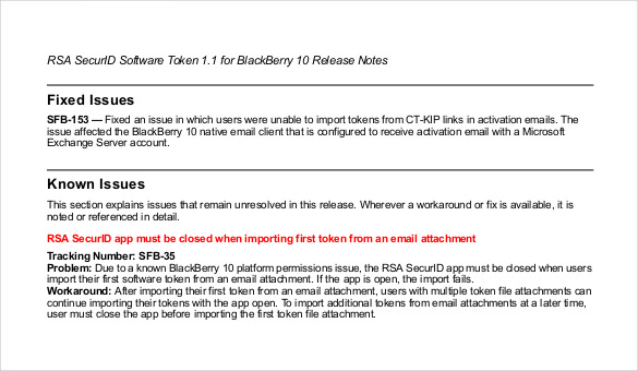 Release Notes Template - 15+ Free Word, PDF Documents Download
