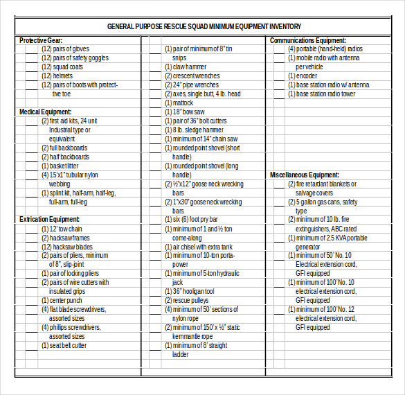 19+ Tool Inventory Templates – Free Sample, Example, Format Download