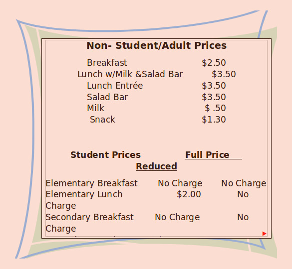 School Menu - 28+ Free Templates in PSD, PDF, Word, AI