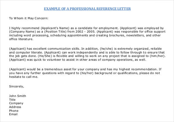 42+ Reference Letter Templates - PDF, DOC