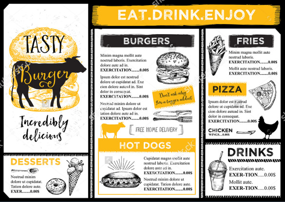 BBQ Menu 21 Free Templates PSD EPS Documents Download 