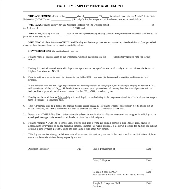 35+ Employment Agreement Templates – Word, PDF Format Download