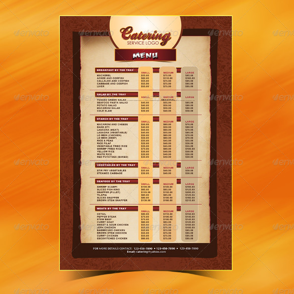 Catering Menu - 34+ Free Templates in PSD, EPS Documents Download!