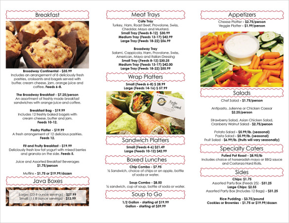 Catering Menu - 34+ Free Templates in PSD, EPS Documents Download!