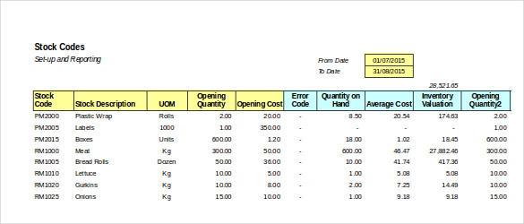16+ Retail Inventory Templates – Free Sample, Example, Format Download