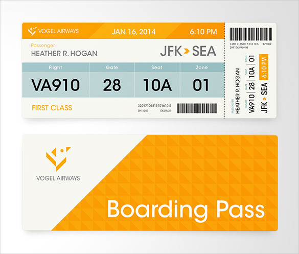 41+ Examples of Boarding Pass Design & Templates - PSD, AI