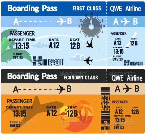 41+ Examples of Boarding Pass Design & Templates - PSD, AI