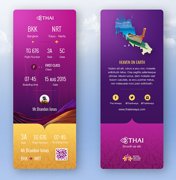 41+ Examples of Boarding Pass Design & Templates - PSD, AI