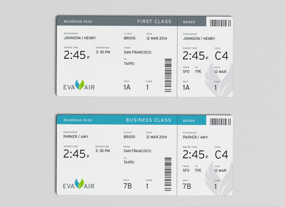41+ Examples of Boarding Pass Design & Templates - PSD, AI