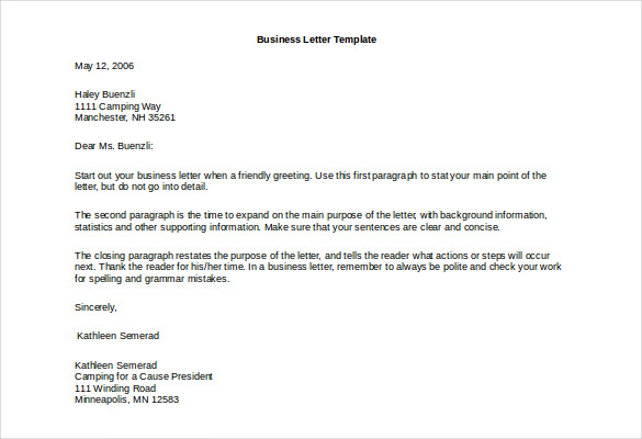 50+ Business Letter Templates -PDF, DOC
