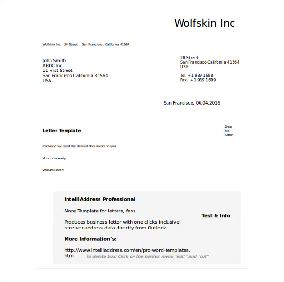 50+ Business Letter Templates -PDF, DOC