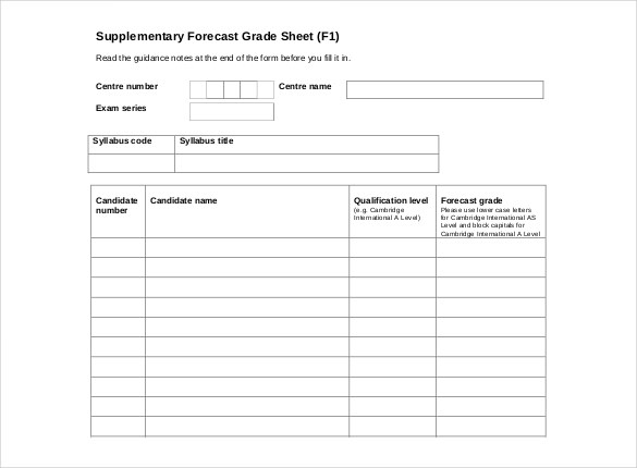 Free 37+ Grade Sheet Template - Word, Excel, PDF Documents Download