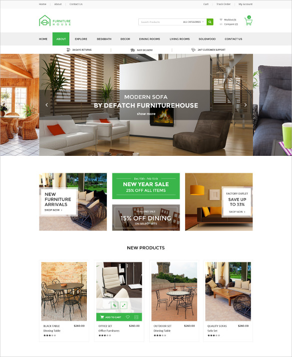 19+ Furniture PHP Themes & Templates