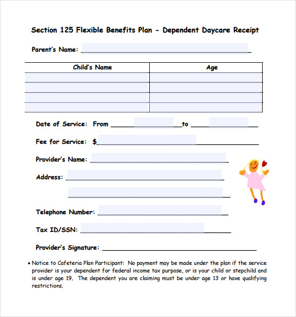 20 Daycare Receipt Templates In Word Google Docs Google Sheets 