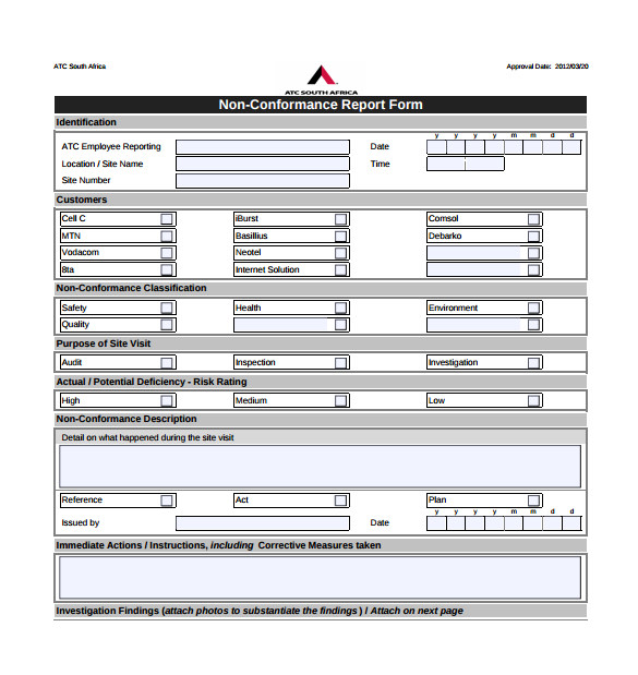 25+ Non Conformance Report Templates - PDF, Docs, Word, Pages