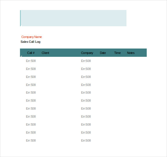 26+ Call Report Templates - PDF, Word, Pages