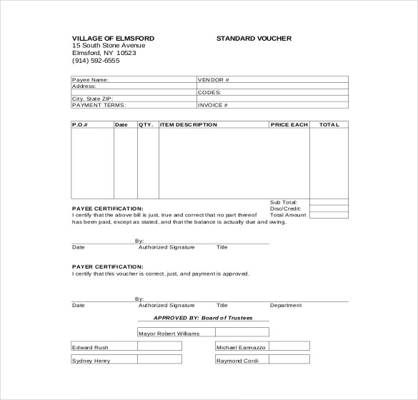 40+ Blank Voucher Templates - Word, PDF, PSD
