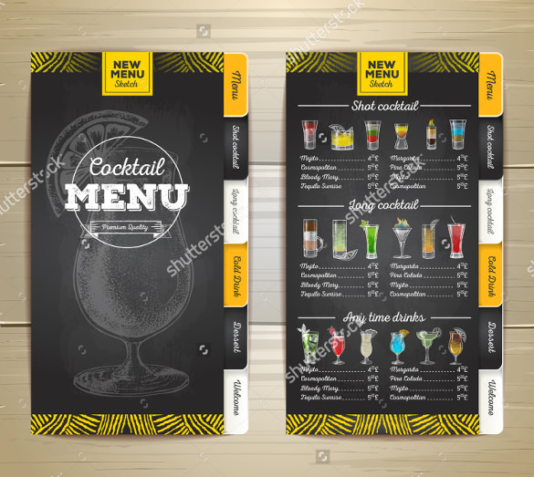 37+ Cocktail Menu Templates - Free Sample, Example Format Download!