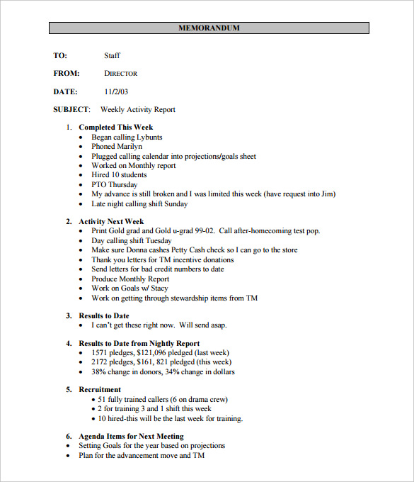 36+ Weekly Activity Report Templates - PDF, DOC