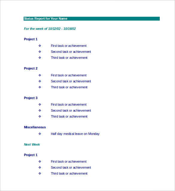 36+ Weekly Activity Report Templates - PDF, DOC